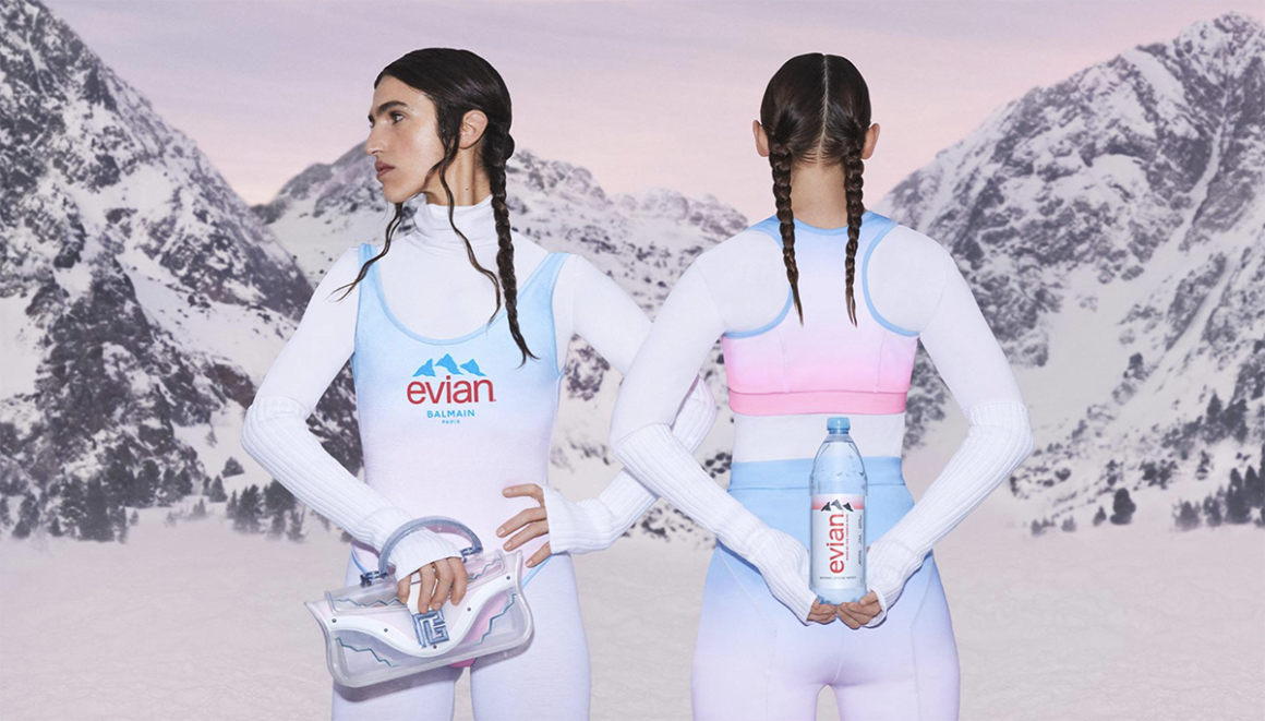 Balmain et Evian collaborent pour une collection de prêt-à-porter "durable"
