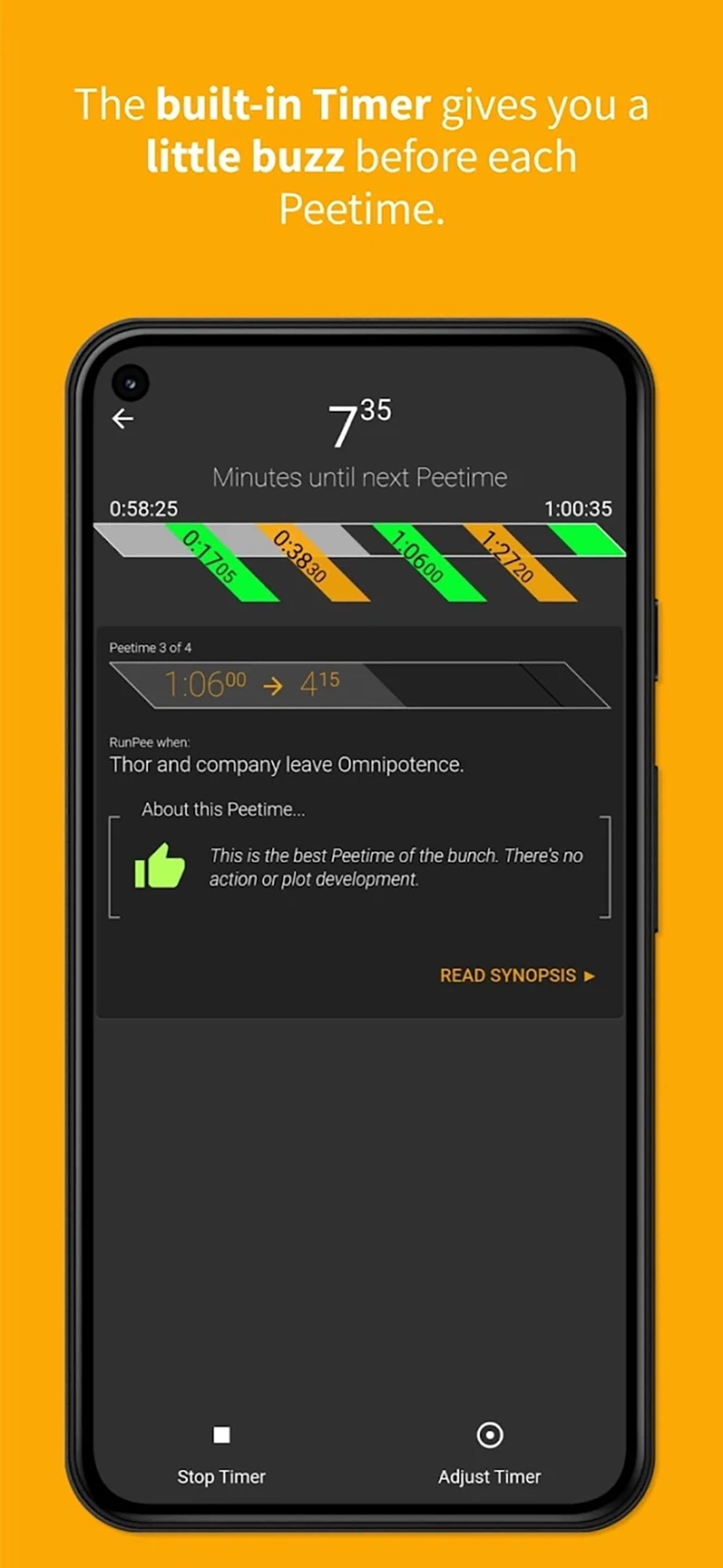 RunPee : l’app qui indique le moment idéal pour aller aux WC pendant un ...