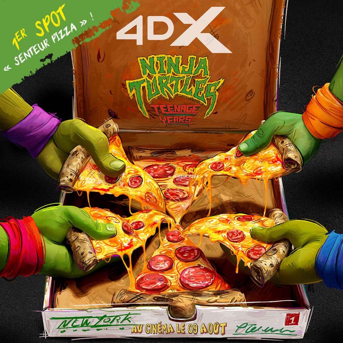 Le film Tortues Ninja présente la 1ère pub qui sent la pizza dans les ...