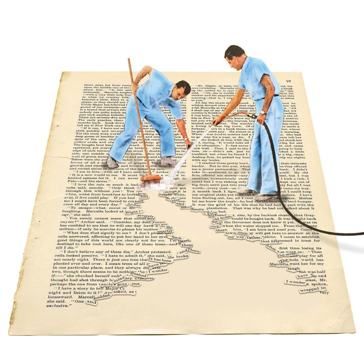 Les collages 100% créatifs qui jouent avec les pages des livres de Toon ...