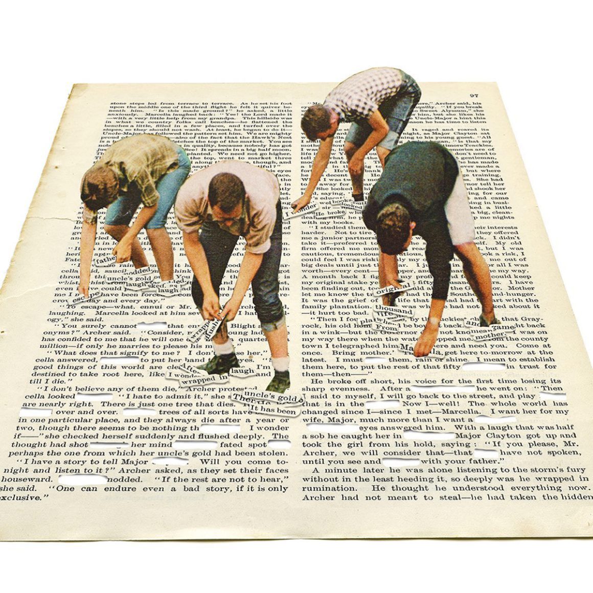 Les collages 100% créatifs qui jouent avec les pages des livres de Toon ...