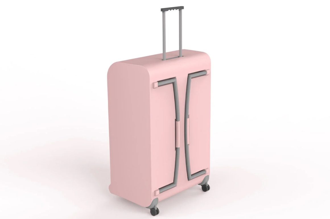 Cette valise design se transforme en berceau pour bébé en un clin d'œil