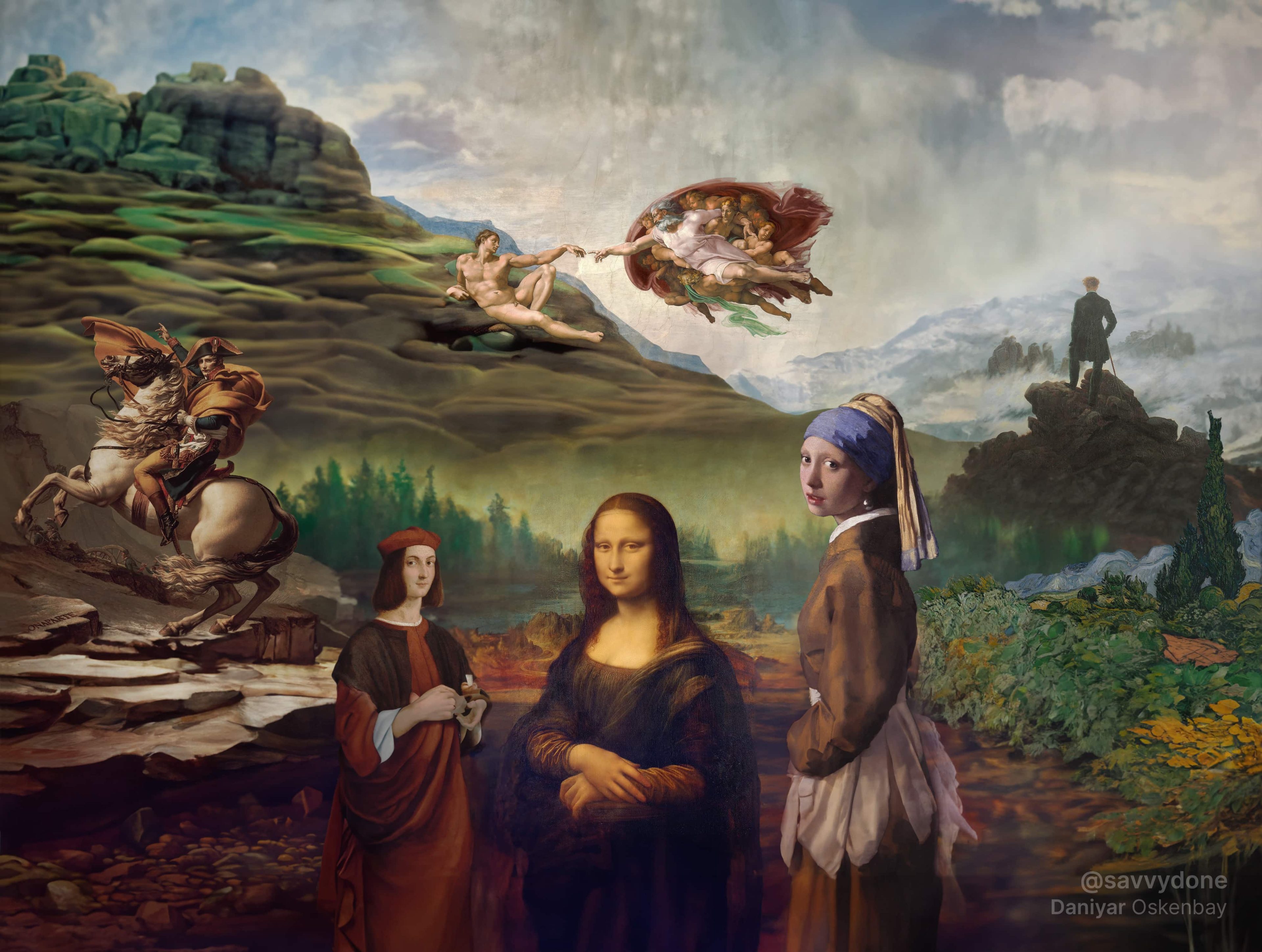 Il fusionne les tableaux cultes en une seule œuvre avec l’IA Firefly de ...