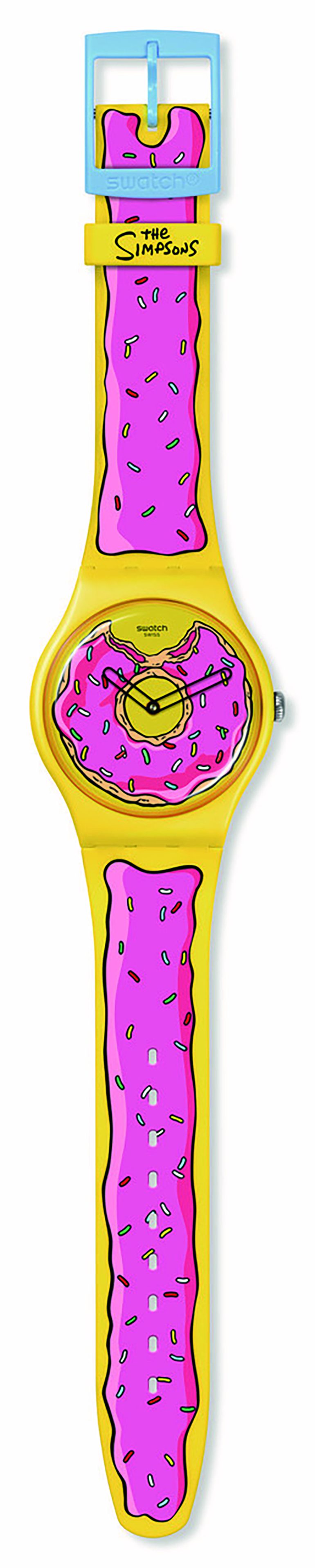 Swatch dévoile une montre ultra colorée façon donut en hommage aux Simpson