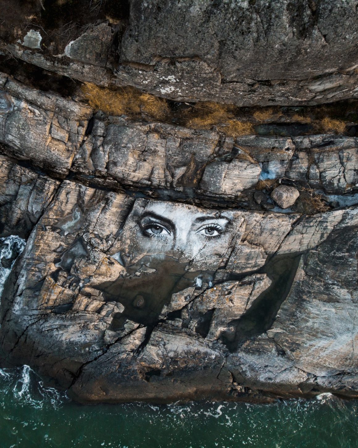 Les immenses portraits éphémères en pleine nature de l'artiste David ...