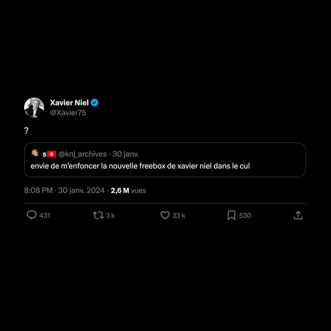 La communication en roue libre de Xavier Niel, le patron de Free, sur X ...