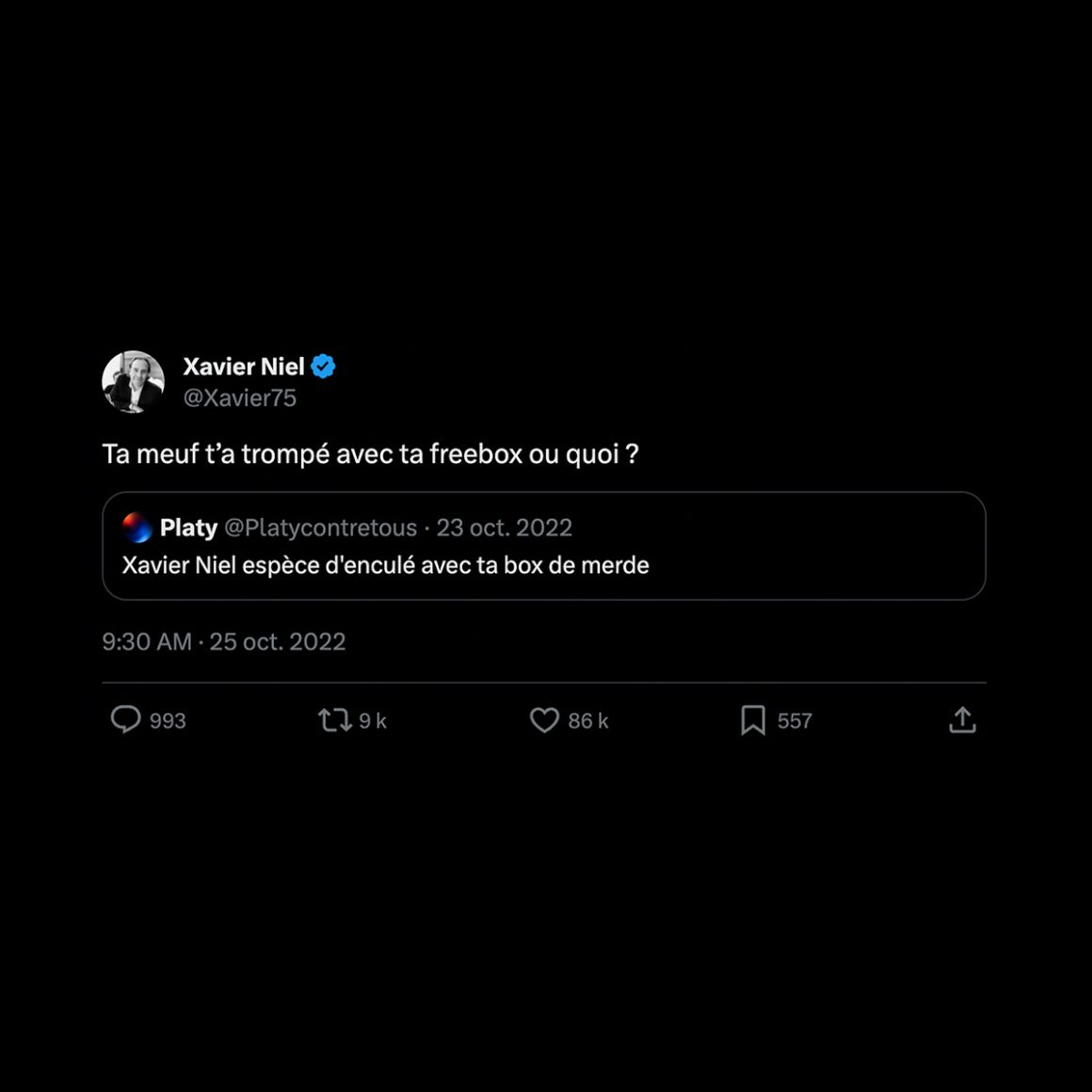 La communication en roue libre de Xavier Niel, le patron de Free, sur X ...