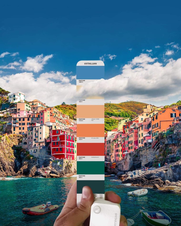 Ce graphiste capture les nuances de Pantone dans les paysages colorés ...