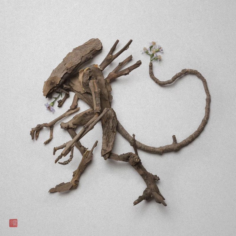 L’artiste Raku Inoue reproduit les personnages cultes avec des fleurs ...