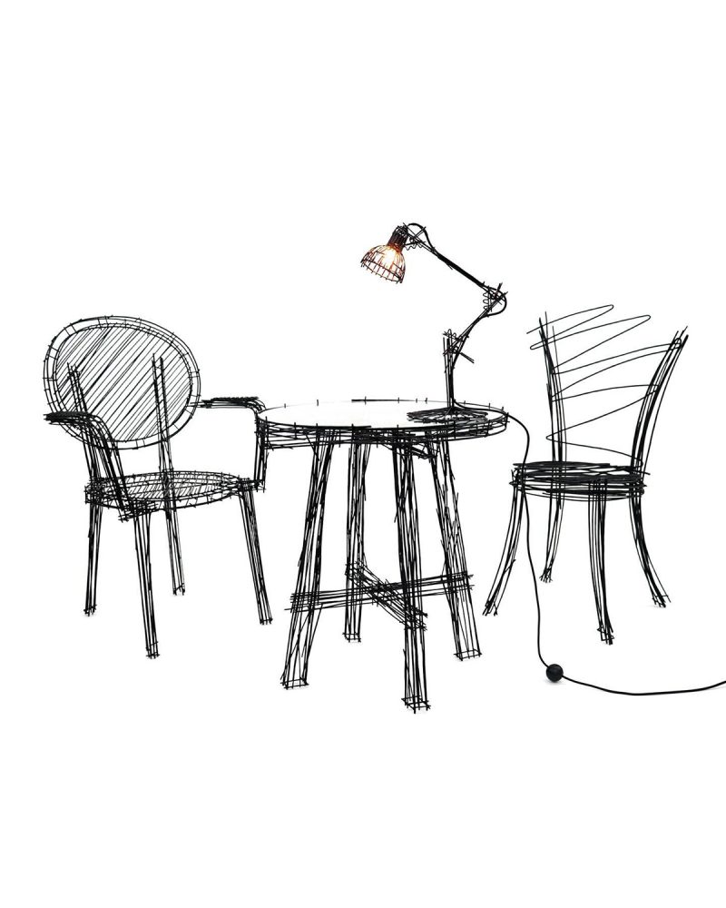 Cet artiste transforme ses croquis en meubles 3D à l'aide de fils ...