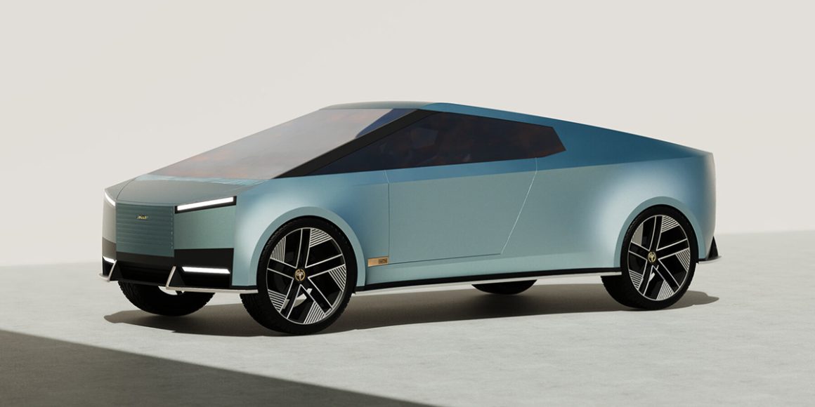 Ce studio imagine le mix étonnant entre le Cybertruck de Tesla et le ...