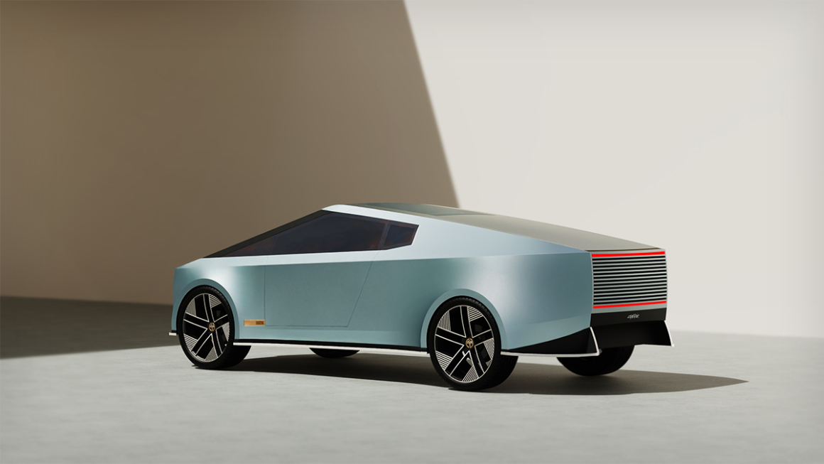 Ce studio imagine le mix étonnant entre le Cybertruck de Tesla et le ...