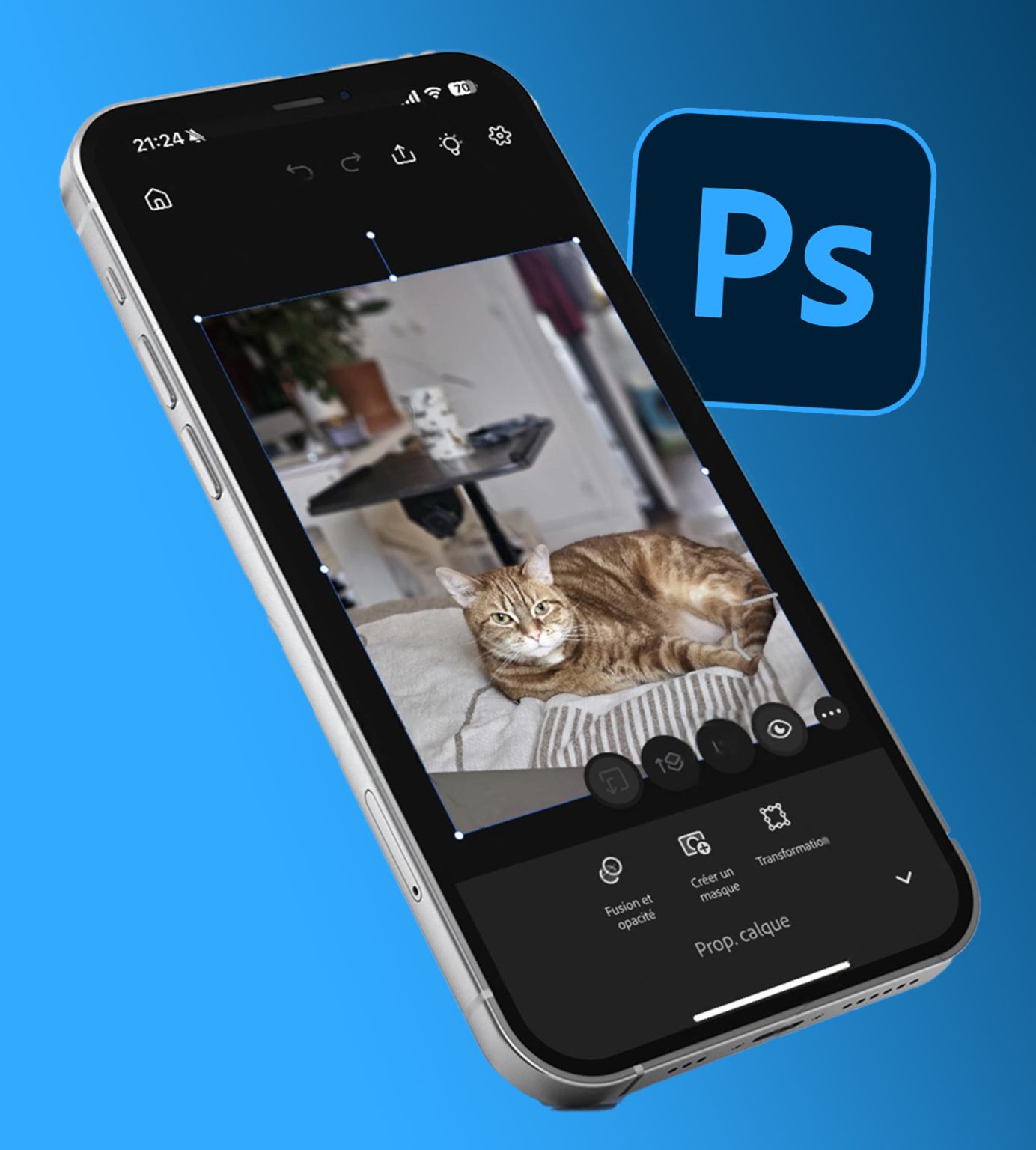 Photoshop débarque sur iPhone avec une appli 100% mobile boostée à l'IA ...