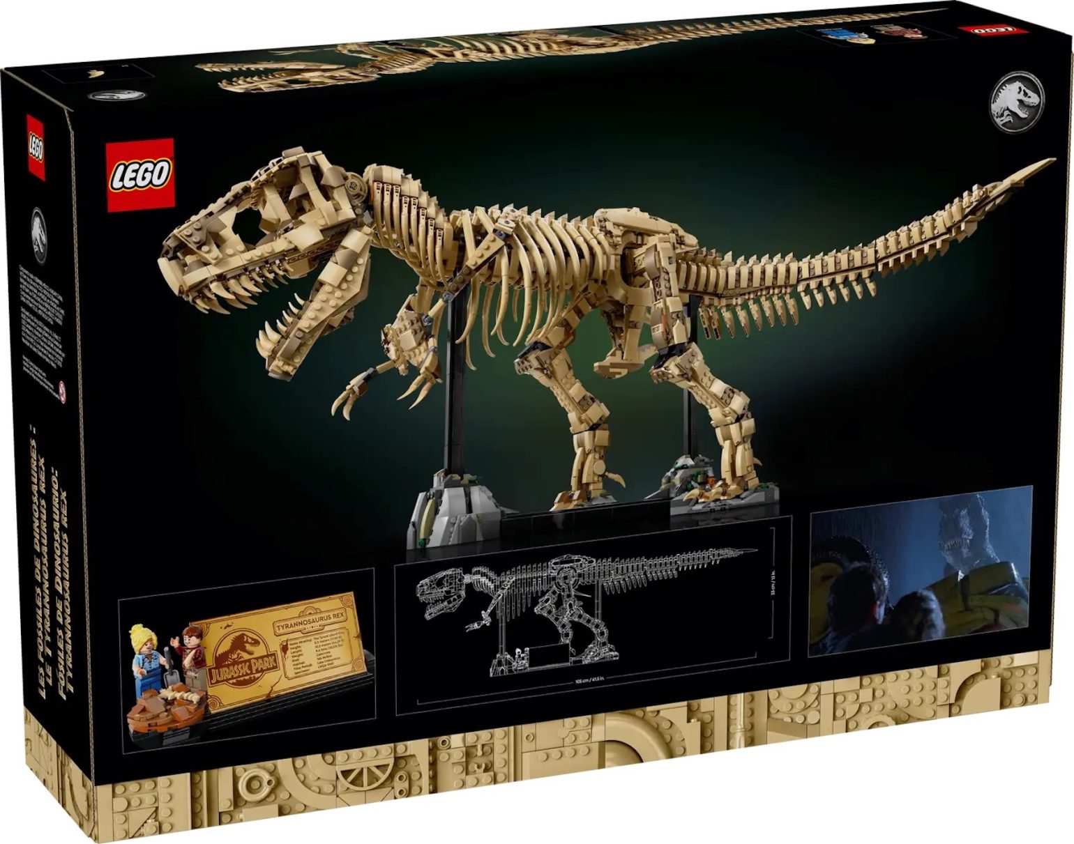 LEGO sort un squelette de T-Rex de 3145 briques qui mesure 1 mètre de long