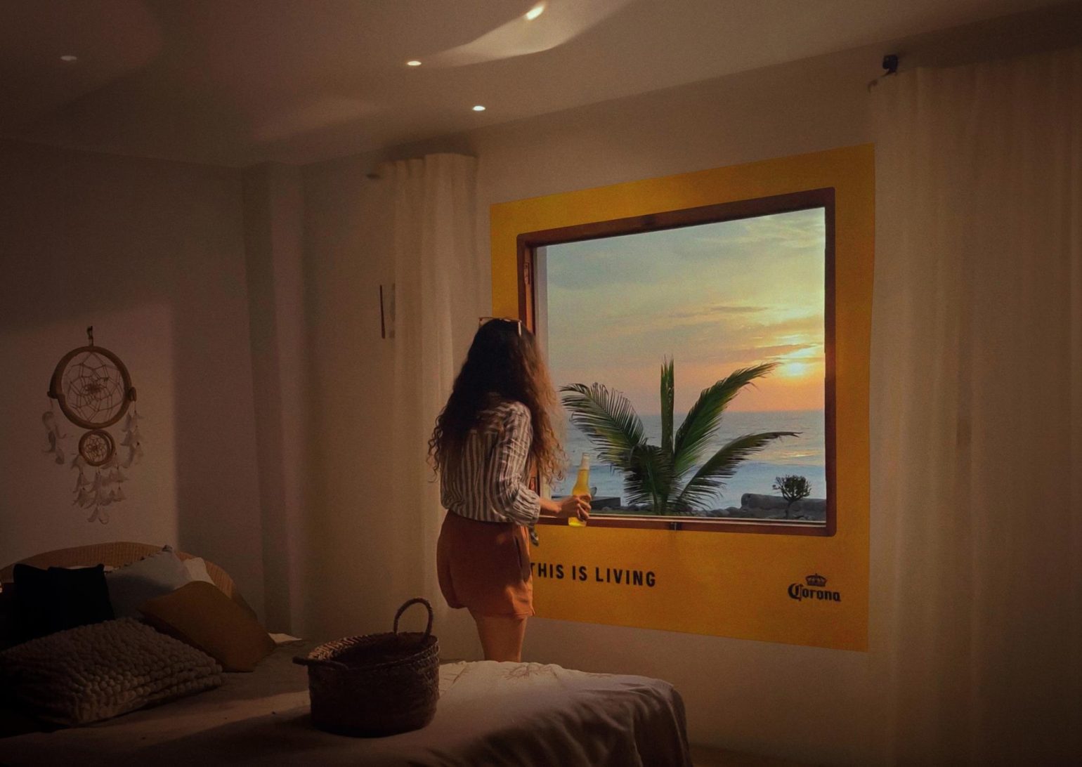 Corona Turns Windows Into Sunset Billboards