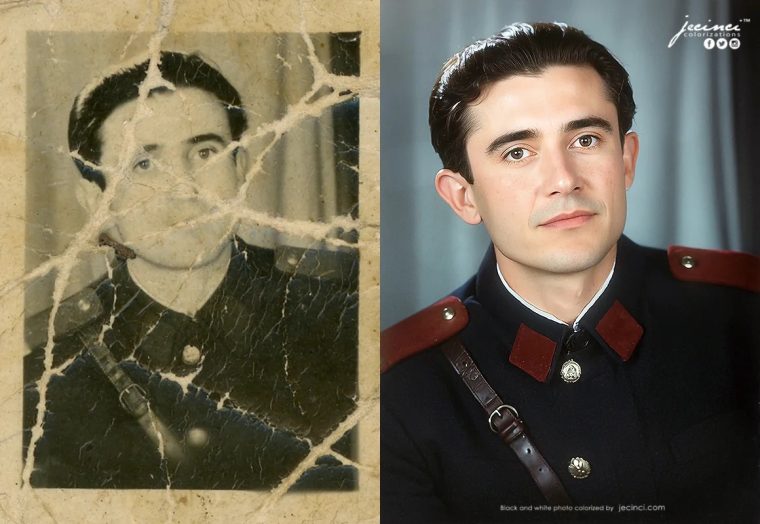 L'artiste Jecinci redonne vie aux photos en noir et blanc grâce à la ...