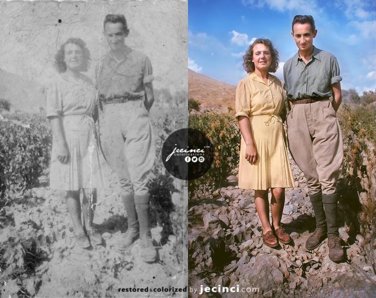 L'artiste Jecinci redonne vie aux photos en noir et blanc grâce à la ...