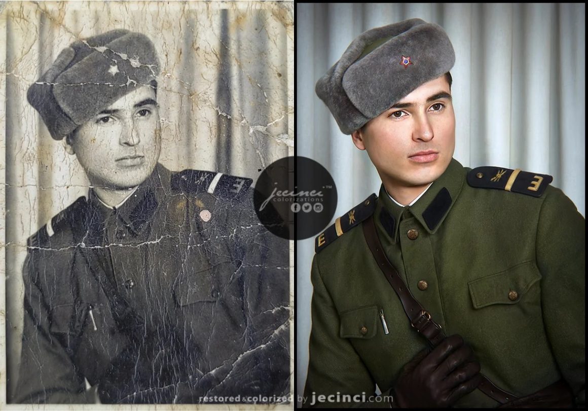 L'artiste Jecinci redonne vie aux photos en noir et blanc grâce à la ...