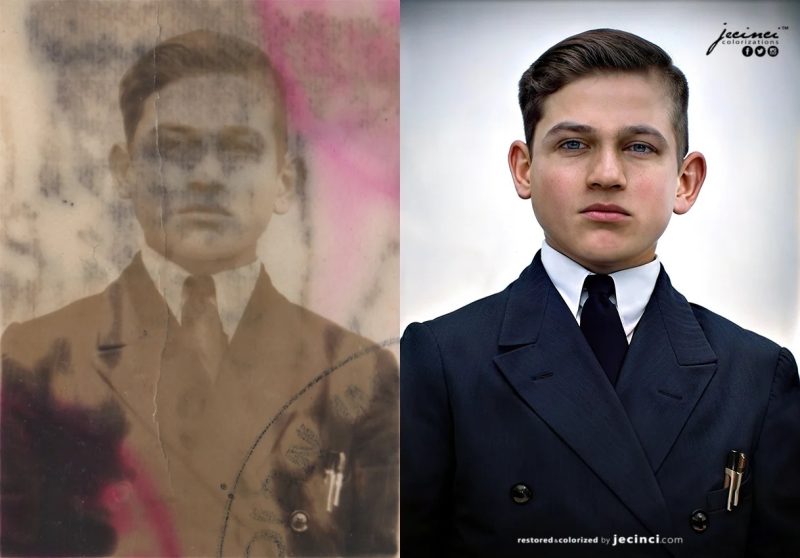 L'artiste Jecinci redonne vie aux photos en noir et blanc grâce à la ...