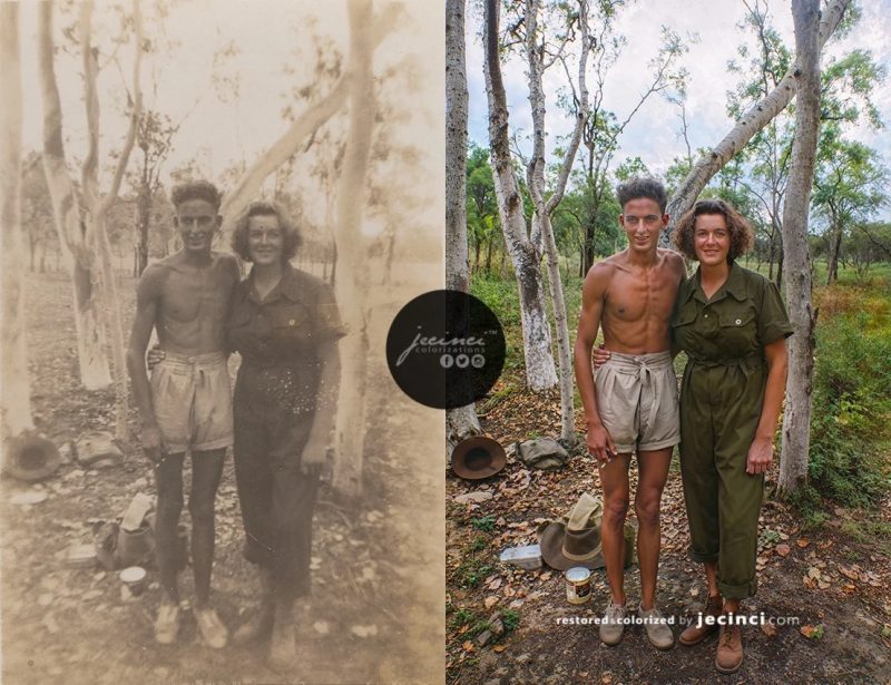 L'artiste Jecinci redonne vie aux photos en noir et blanc grâce à la ...