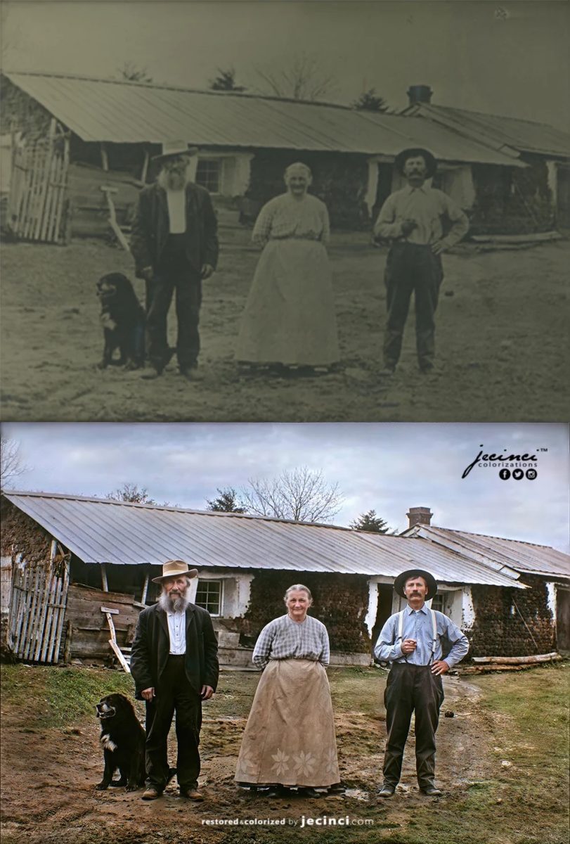 L'artiste Jecinci redonne vie aux photos en noir et blanc grâce à la ...