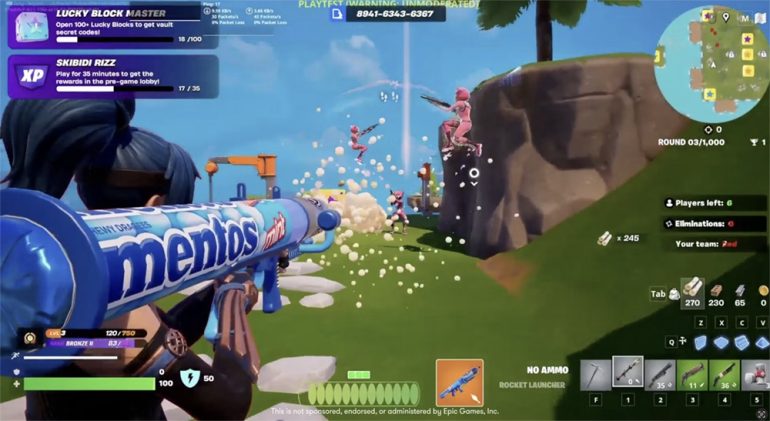 Mentos lance le Fizzooka dans Fortnite : un bazooka qui utilise l ...