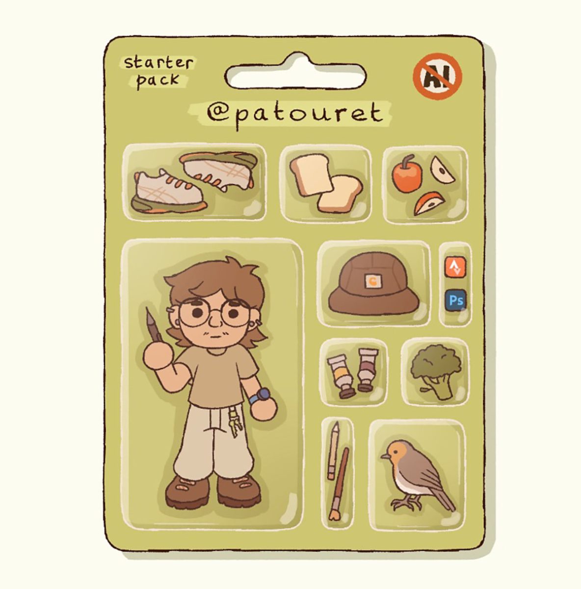 Face à l’IA, des illustrateurs répondent à la tendance "Starter Pack ...