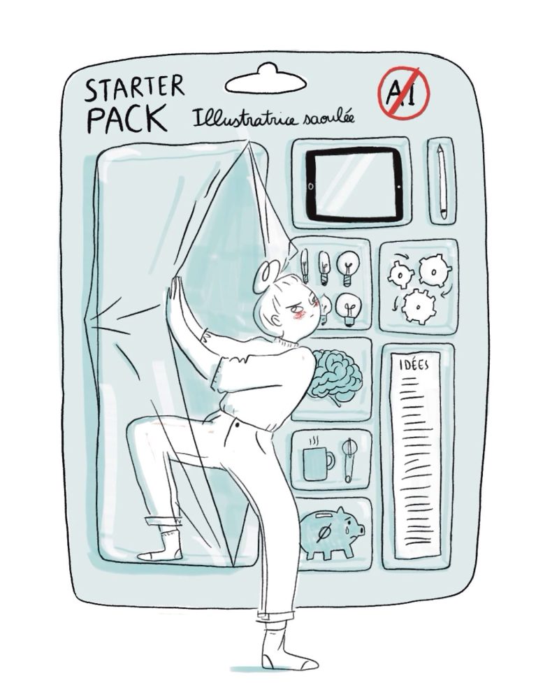 Face à l’IA, des illustrateurs répondent à la tendance "Starter Pack ...