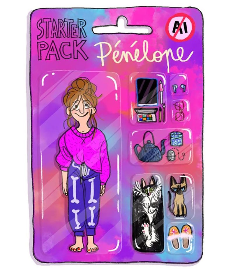Face à l’IA, des illustrateurs répondent à la tendance "Starter Pack ...