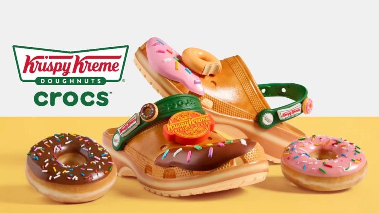 Crocs dévoile une paire façon donuts en collaboration avec Krispy Kreme ...